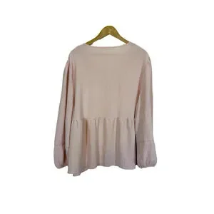 Como Blu | Tops | Como Blu Peasant Boho Cottage Top Plus Sz 2x Pink ...